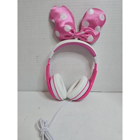 Disney | Headphones | Disney Junior Minnie Mouse Headphones Pink Poka ...